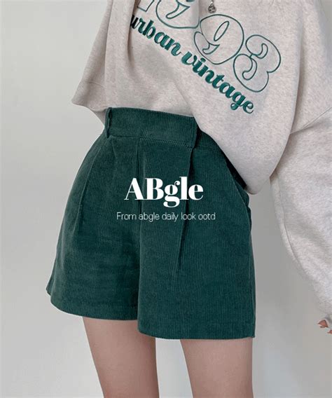 [얼죽반 골덴ෆ] 핀턱 코듀로이 쇼츠 뒷밴딩 하이웨스트 3부 와이드 반바지 에이블리
