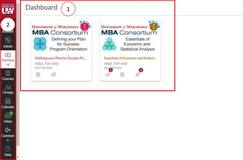Canvas Dashboard Notifications And Settings University Of Wisconsin
