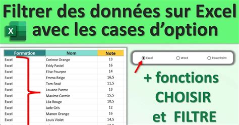 Filtrer Des Données Sur Excel