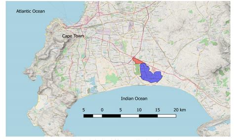 Map Of Cape Town With Khayelitsha And Site C Outlined