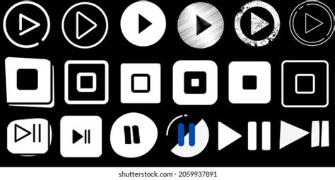 Play Stop Pause Button Icon Stock Illustration 2059937891 Shutterstock