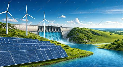 Represent Hybrid Power Generation System Solar Ai Generated Image