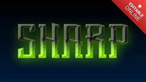 Sharp Text Effect Generator