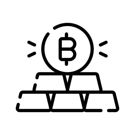 A Captivating Linear Icon Of Digital Bitcoin Assets 67226784 Vector Art