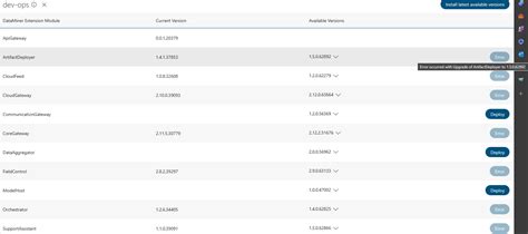 Dca Dxm Errors After Triggering Install Latest Available Versions