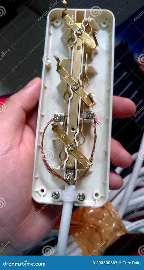 Inside Of The Electrical Components For The Socket And Its Cable Stock Image Image Of Socket