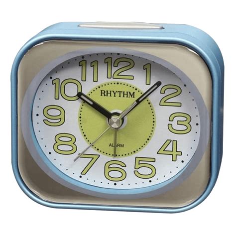 Rhythm Bedside Clock Blue Cre876nr04 Timecentre Time Centre Bedside Clock