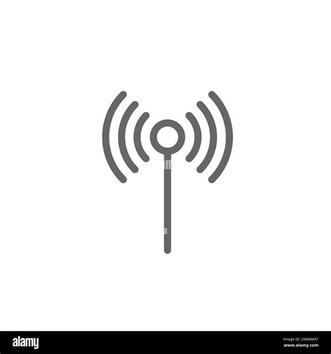 Signal Emitter Line Icon Graphic Resource Template Vector Illustration Stock Vector Image