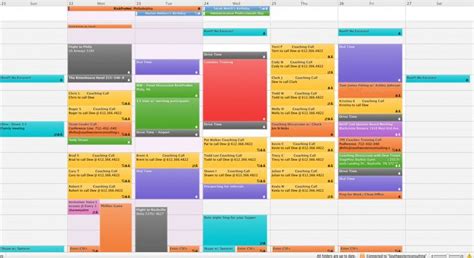 Professional Color Coded Schedule Template Excel Schedule Template Color Coding Digital File
