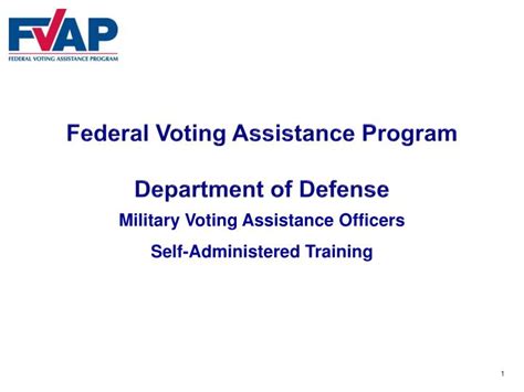 Ppt Federal Voting Assistance Program Department Of Defense