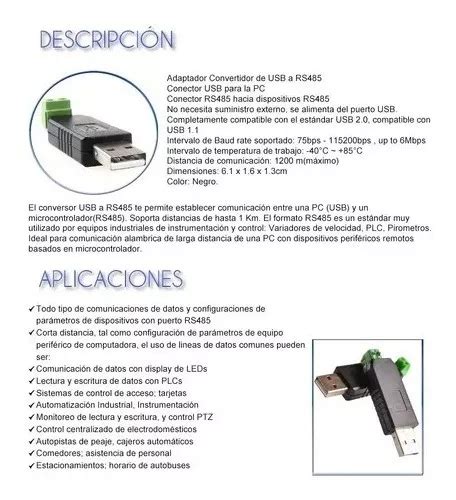 Modulo Adaptador Usb A Rs485 Convertidor Pic Arduino Tienda 4 en Pto La Cruz Anzoátegui