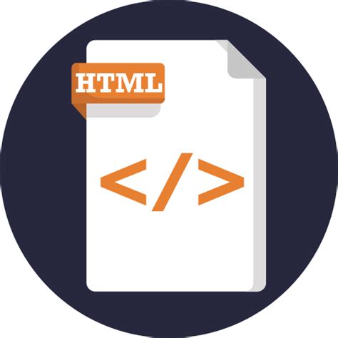 Html File Generic Circular Icon