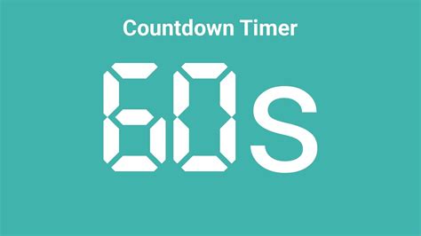 60 Second Countdown Timer [1 Minute Countdown Timer] Youtube