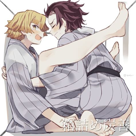 Kamado Tanjirou And Agatsuma Zenitsu Kimetsu No Yaiba Drawn By