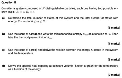 Solved Question B Consider A System Composed Of N Chegg