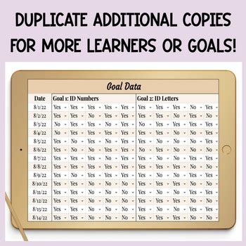 IEP Goal Data Tracking Sheet With Graph Digital By Beltran S Behavior Basics