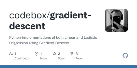 Github Codeboxgradient Descent Python Implementations Of Both Linear And Logistic Regression