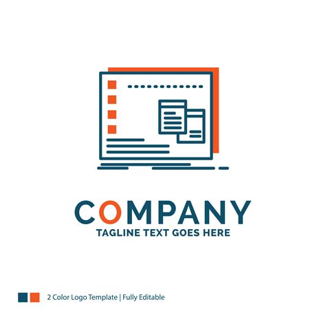 Window Mac Operational Os Program Logo Design Blue And Orange Brand Name Design Place For