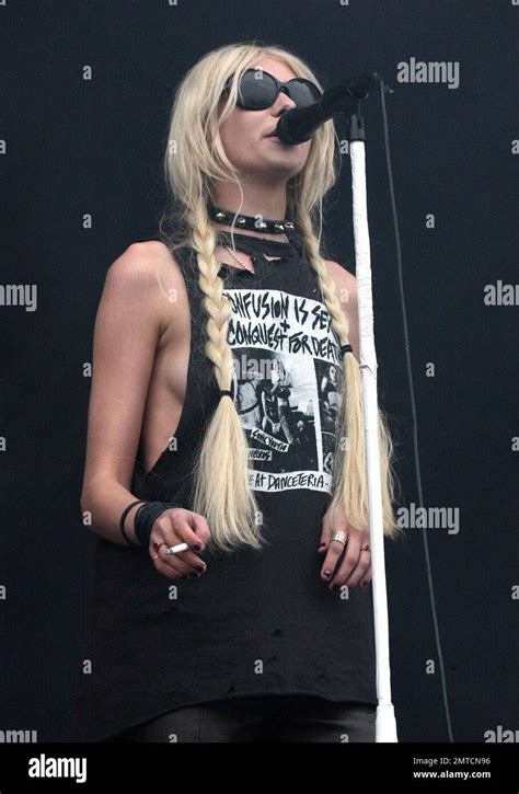 Wearing Black Tape Crossed Over Her Nipples Singer Taylor Momsen