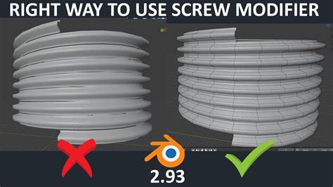how to use screw modifier in blender 2 93 blender blender tutorial