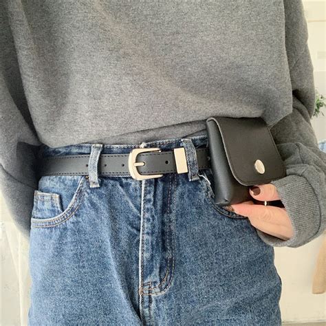 Badubg Нови малки чанти за кръста Дънки с колан Дамска чанта от