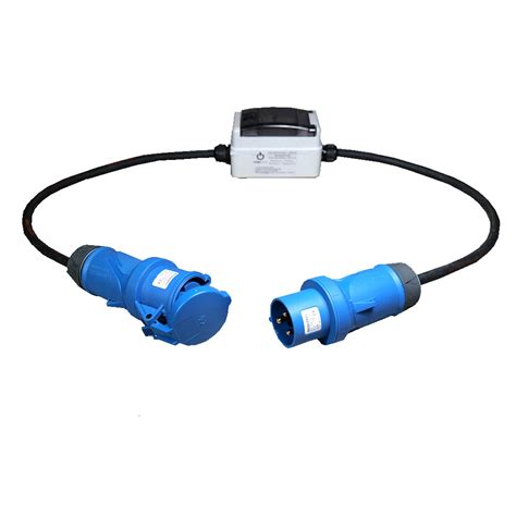 Ex Demo Cee 32a Male To 32a Female With Rcbo Nxtgenbps