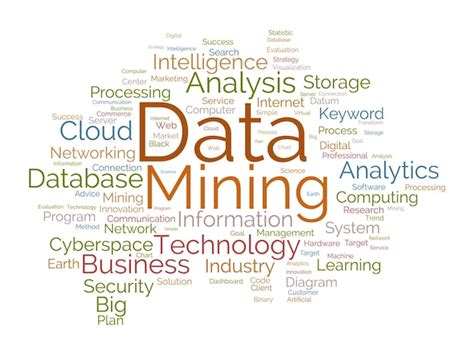 Premium Vector Word Cloud Background Concept For Data Mining Internet