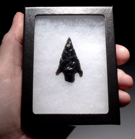 Choice Aztec Pre Columbian Obsidian Barbed Atlatl Dart Projectile Point