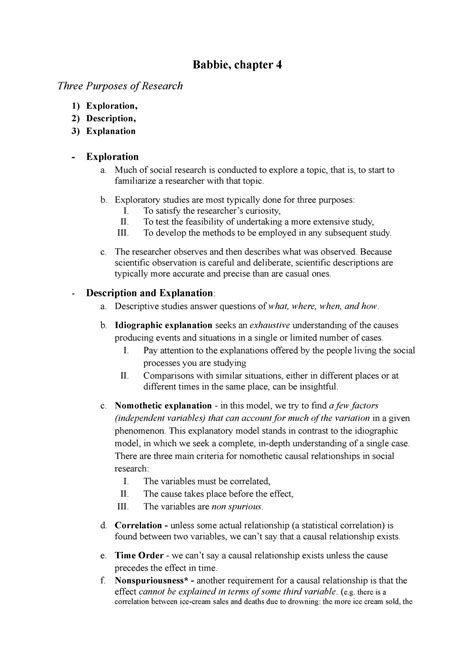 Chapter 4 Research Design Babbie The Practice Of Social Research 15th Edition Babbie