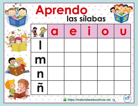 Aprendo Las Sílabas Materiales Educativos Cuaderno De Vocabulario