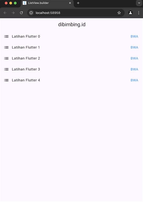 Dibimbingid Panduan Flutter Listview Jenis Dan Tips Penggunaan