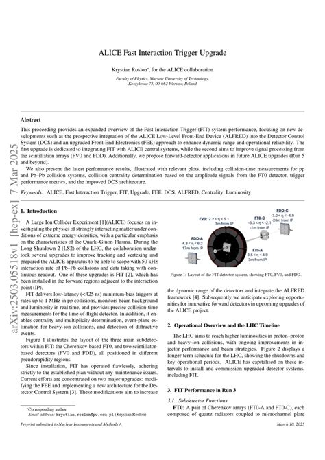 PDF ALICE Fast Interaction Trigger Upgrade