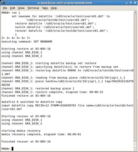 Recovering From The Loss Of Datafile By Changing It S Location DB Exam Study
