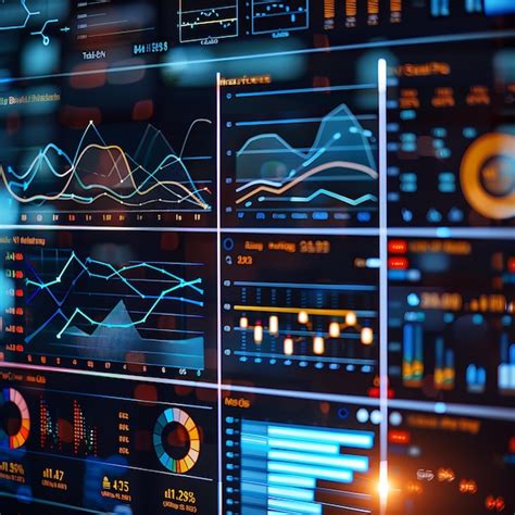 digital analytics dashboard with key performance indicators premium