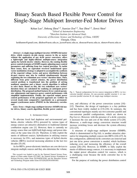 Pdf Binary Search Based Flexible Power Control For Single Stage Multiport Inverter Fed Motor