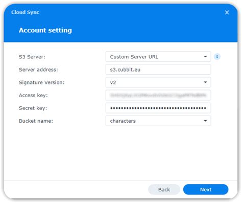 Synology Cloud Sync Cubbit Docs