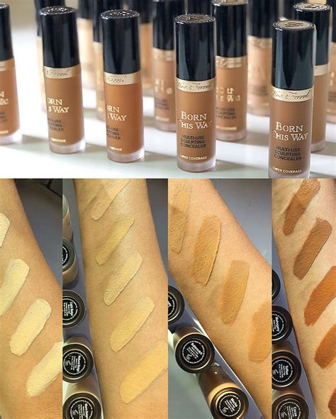 Too Faced Cosmetics Born This Way Super Coverage Concealer Swatches