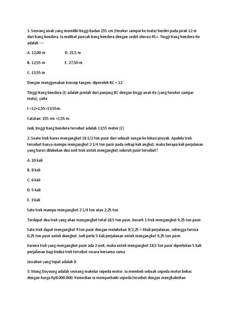 Soal Numerasi Pdf
