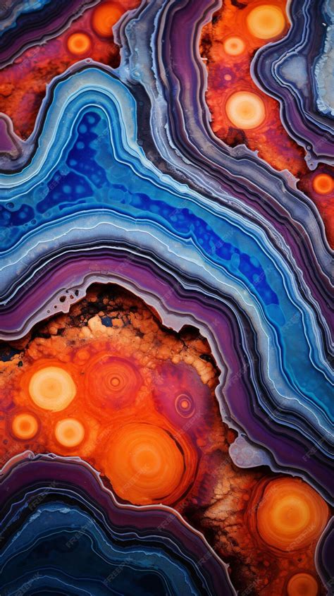 Colorful Ore Cross Section Pattern Premium Ai Generated Image