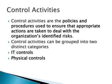 Lecture 17 Sas Framework Internal Control James A Hall Book Chapter 3 Ppt