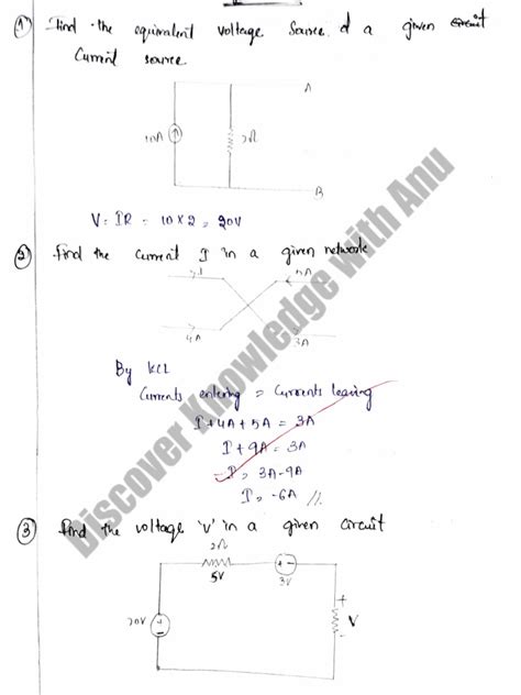 Bee Important Problems With Answers Pdf Electrical Engineering