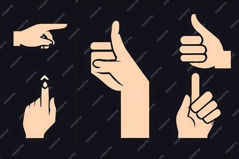 Premium Photo Hand Cursor Icon Set Click Icon Vector Hand Click Pointer