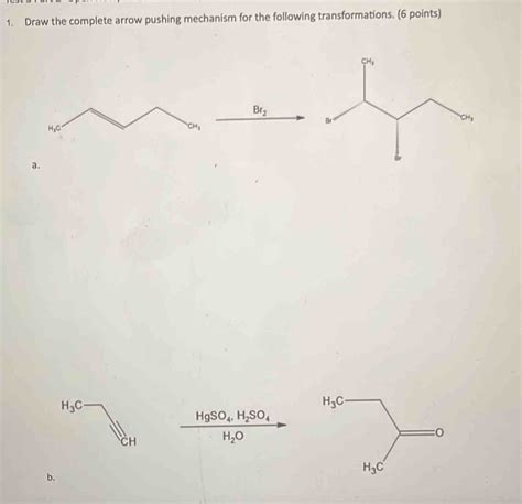 Solved: 1. Draw the complete arrow pushing mechanism for the following ...