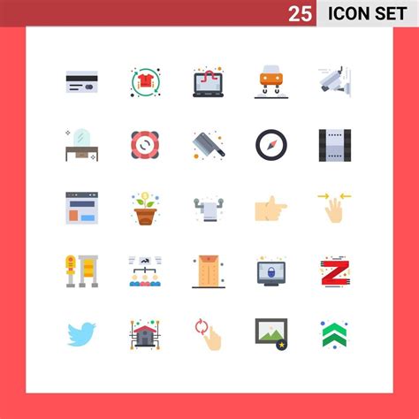 Pictogram Set Of 25 Simple Flat Colors Of Image Future Process Flying Quarantine Editable Vector