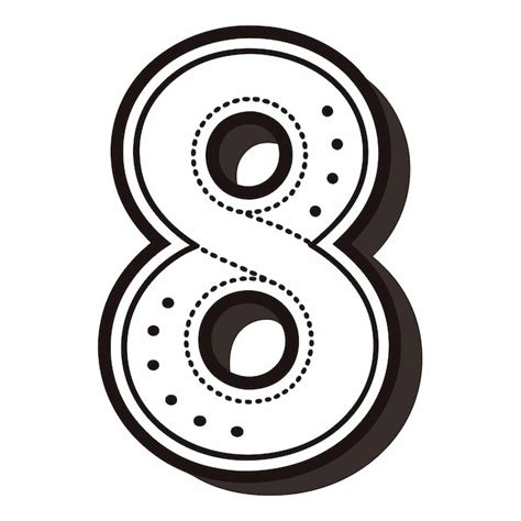 Number 8 Clipart Black