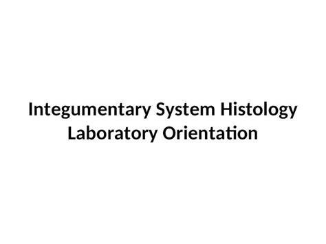 Ppt Integumentary System Histology Laboratory Orientation Dokumentips