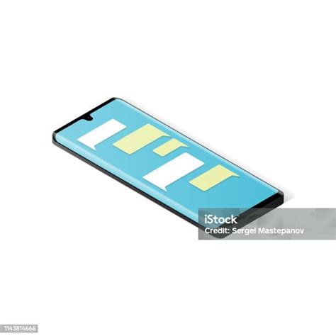 빈 메시징 거품 스마트 폰 대화 상자 아이소메트릭 벡터 일러스트 3차원 형태에 대한 스톡 벡터 아트 및 기타 이미지 3차원 형태 Brand Name Online