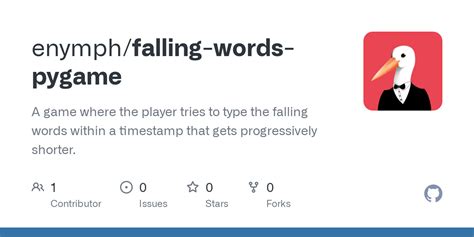 Github Enymphfalling Words Pygame A Game Where The Player Tries To