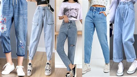 بناطيل بويفريند👖بناطيل2021🌸ملابس بنات موضة2021للبنات ستايلات عصرية