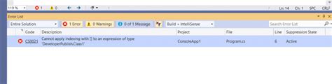 C Error Cs0021 Cannot Apply Indexing With To An Expression Of Type Type
